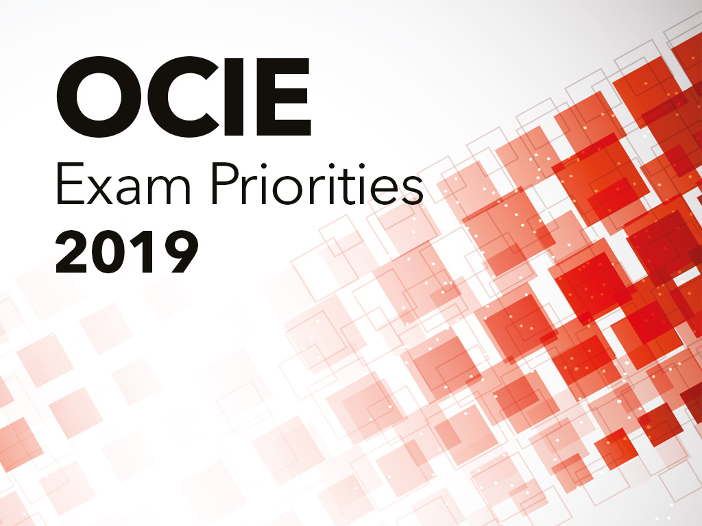 2019 Examination Priorities