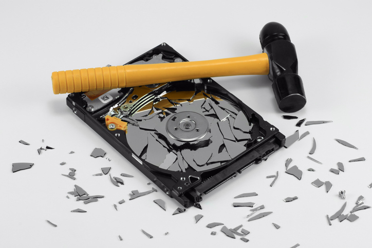 Destroying data to avoid heavy fines