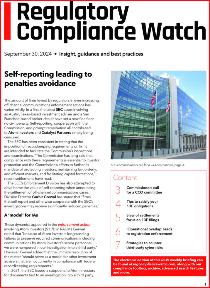 Regulatory Compliance Watch | The leading compliance directory