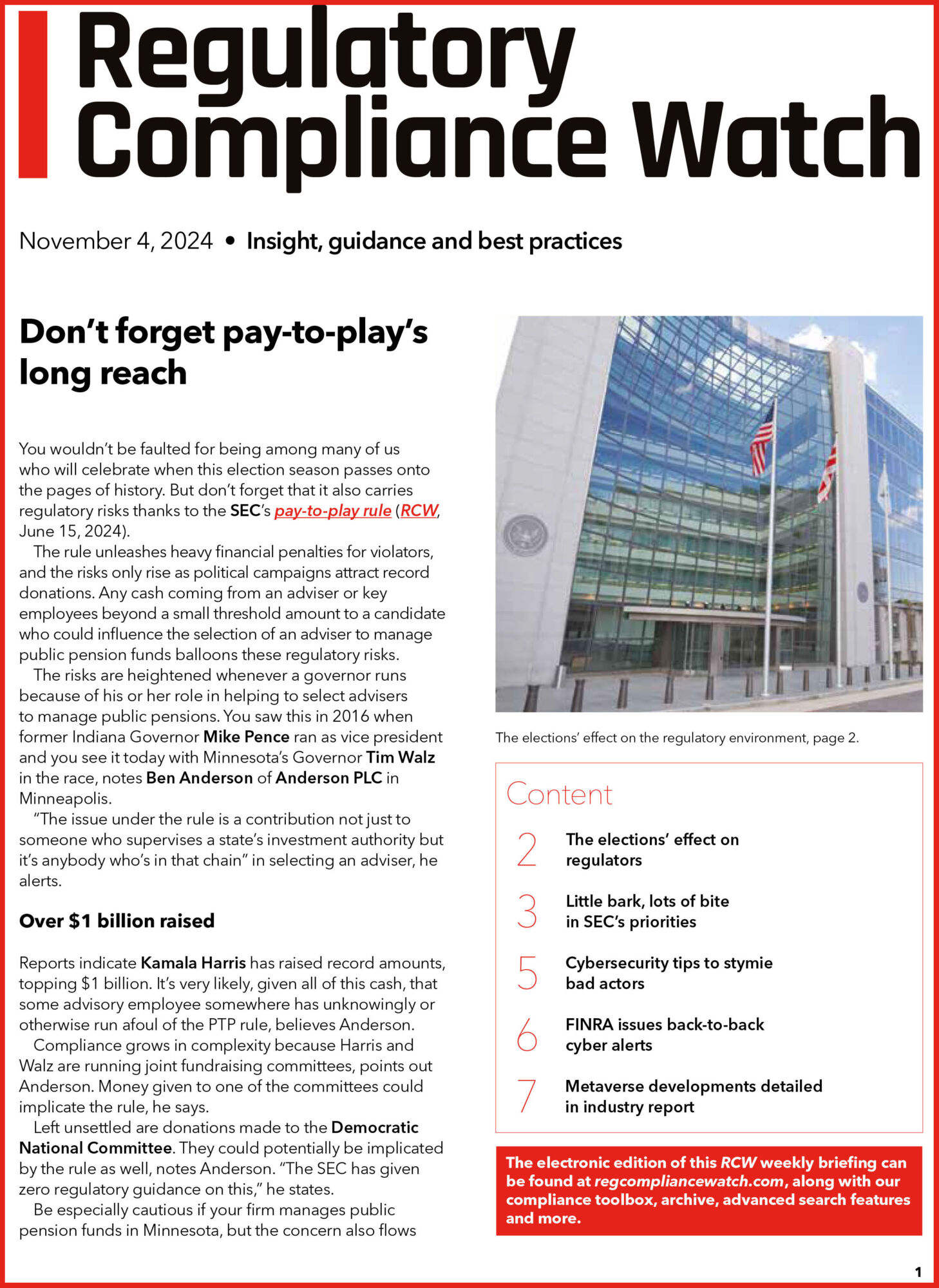 Regulatory Compliance Watch | The leading compliance directory